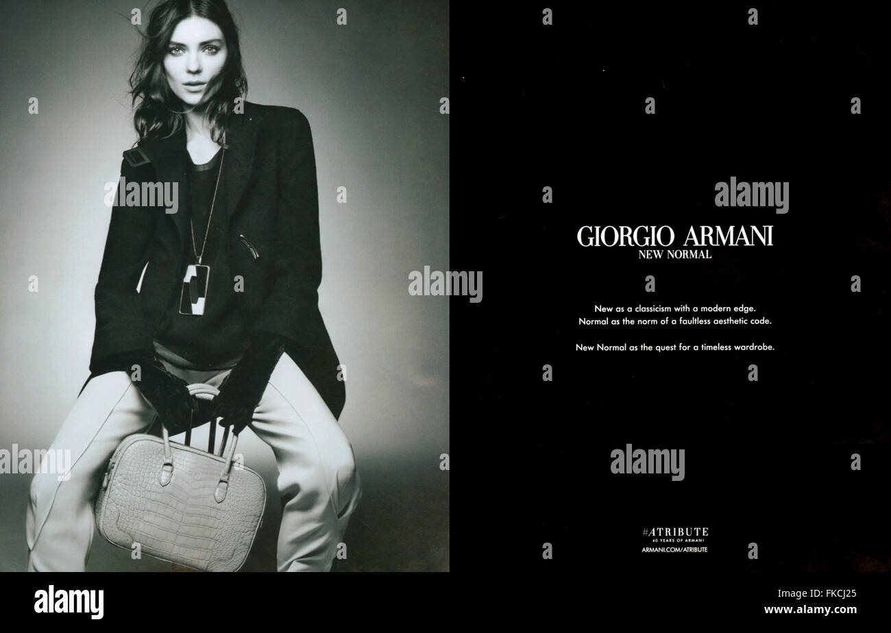 2010s UK Armani Magazine Advert Stock Photo - Alamy