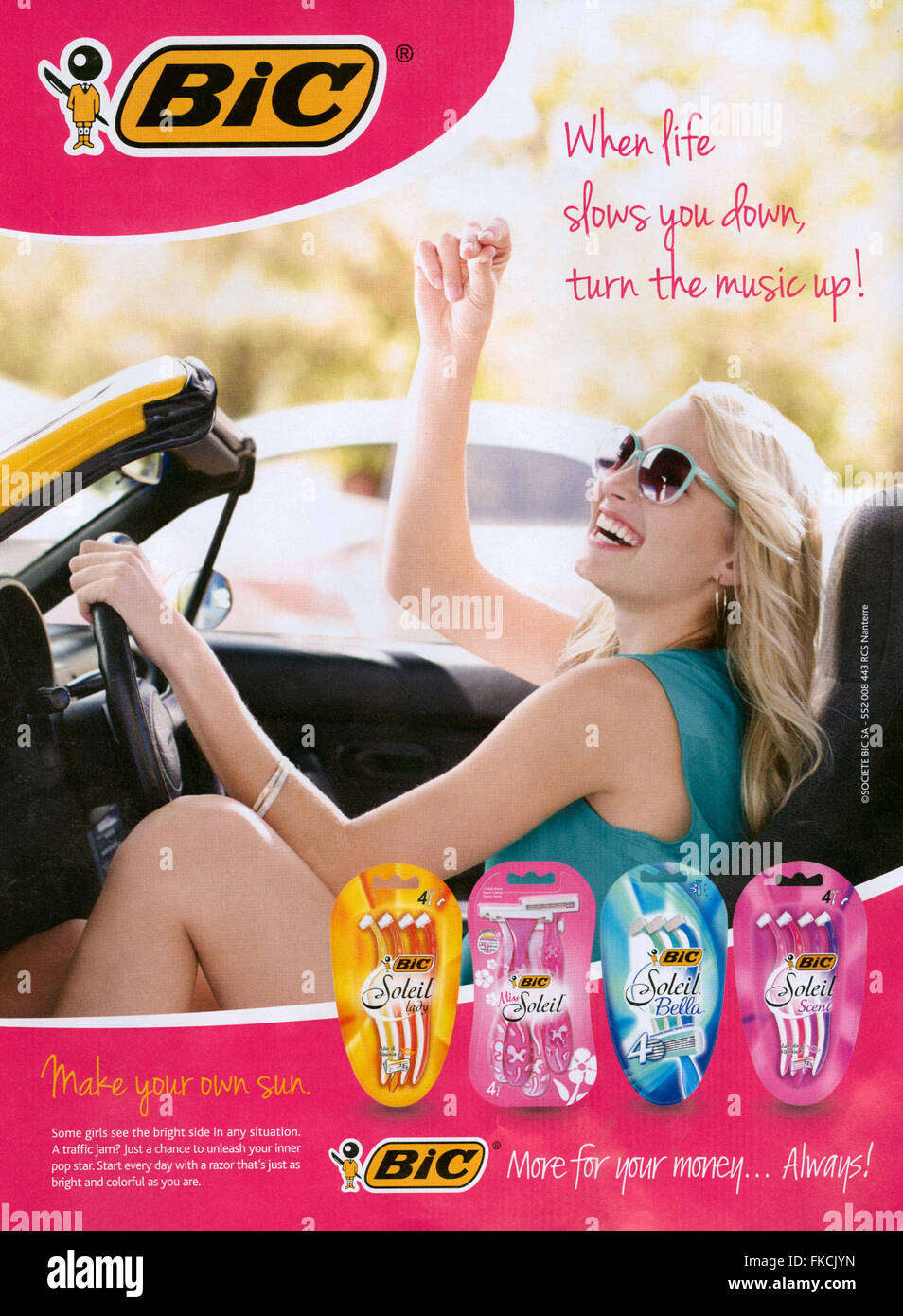 2010s UK Bic Magazine Advert Stock Photo - Alamy