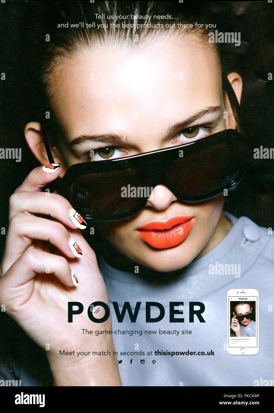 2010s UK Powder Magazine Advert Stock Photo - Alamy