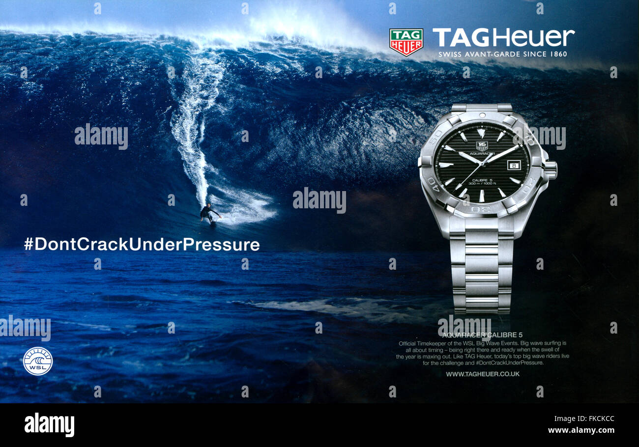 2010s UK Tag Heuer Magazine Advert Stock Photo - Alamy