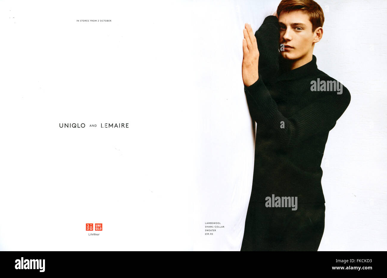 2010s UK Uniqlo Magazine Advert Stock Photo - Alamy