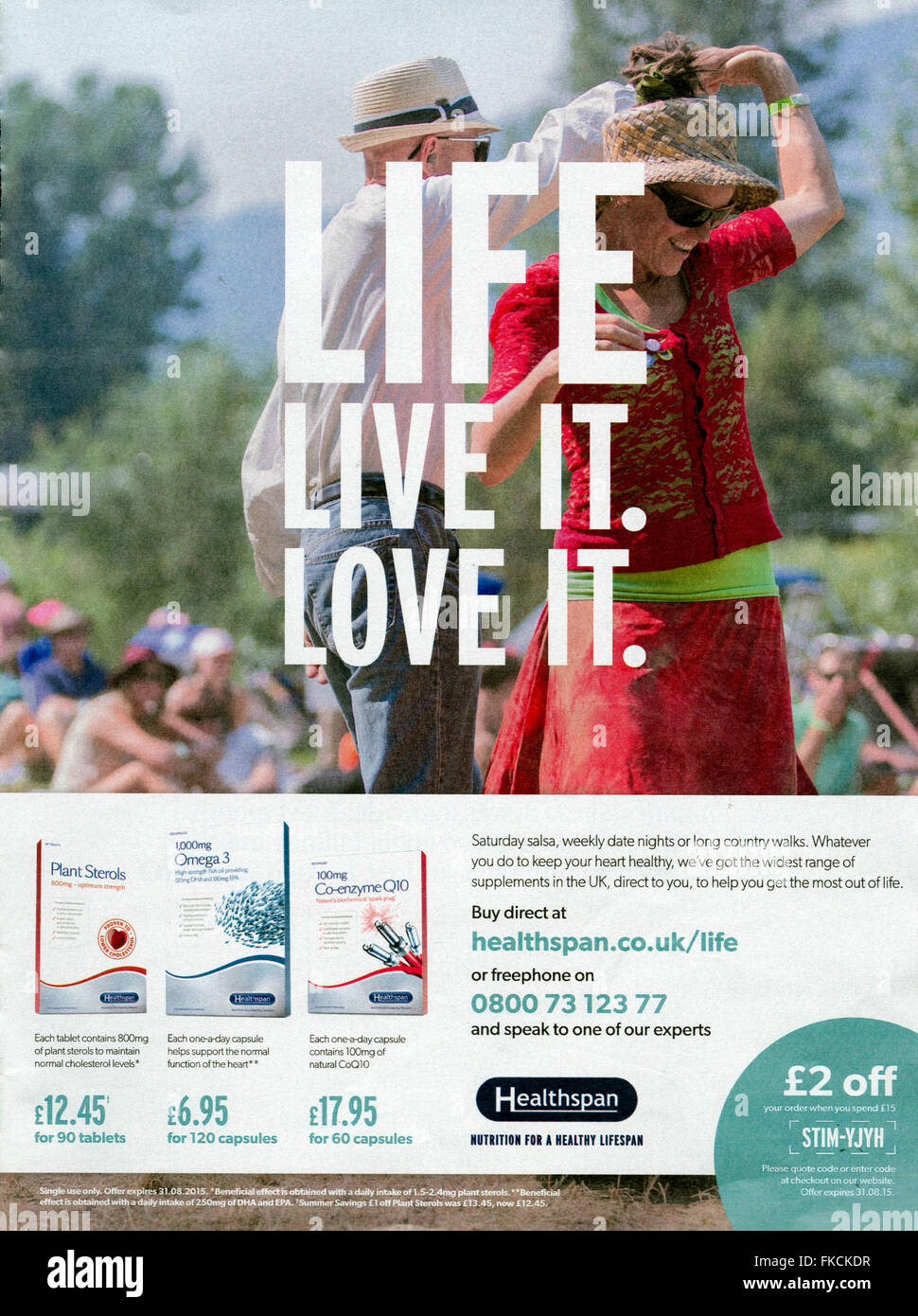 2010s UK Healthspan Magazine Advert Stock Photo - Alamy