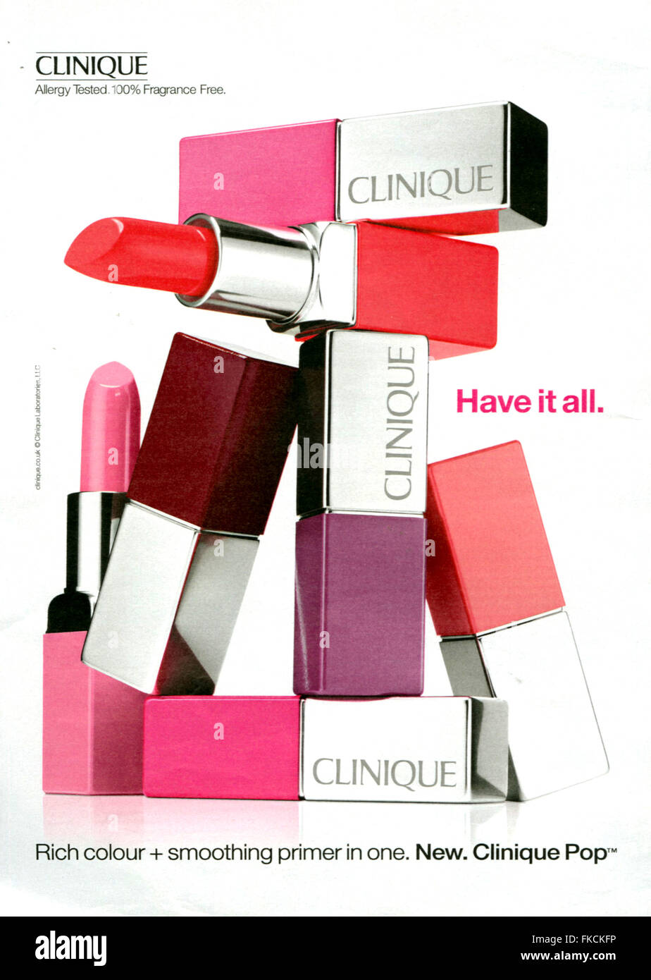 Clinique advert hi-res stock photography and images - Alamy