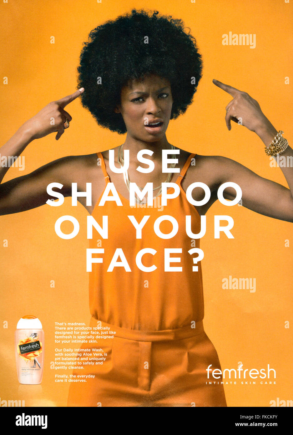 2010s UK FemFresh Magazine Advert Stock Photo - Alamy