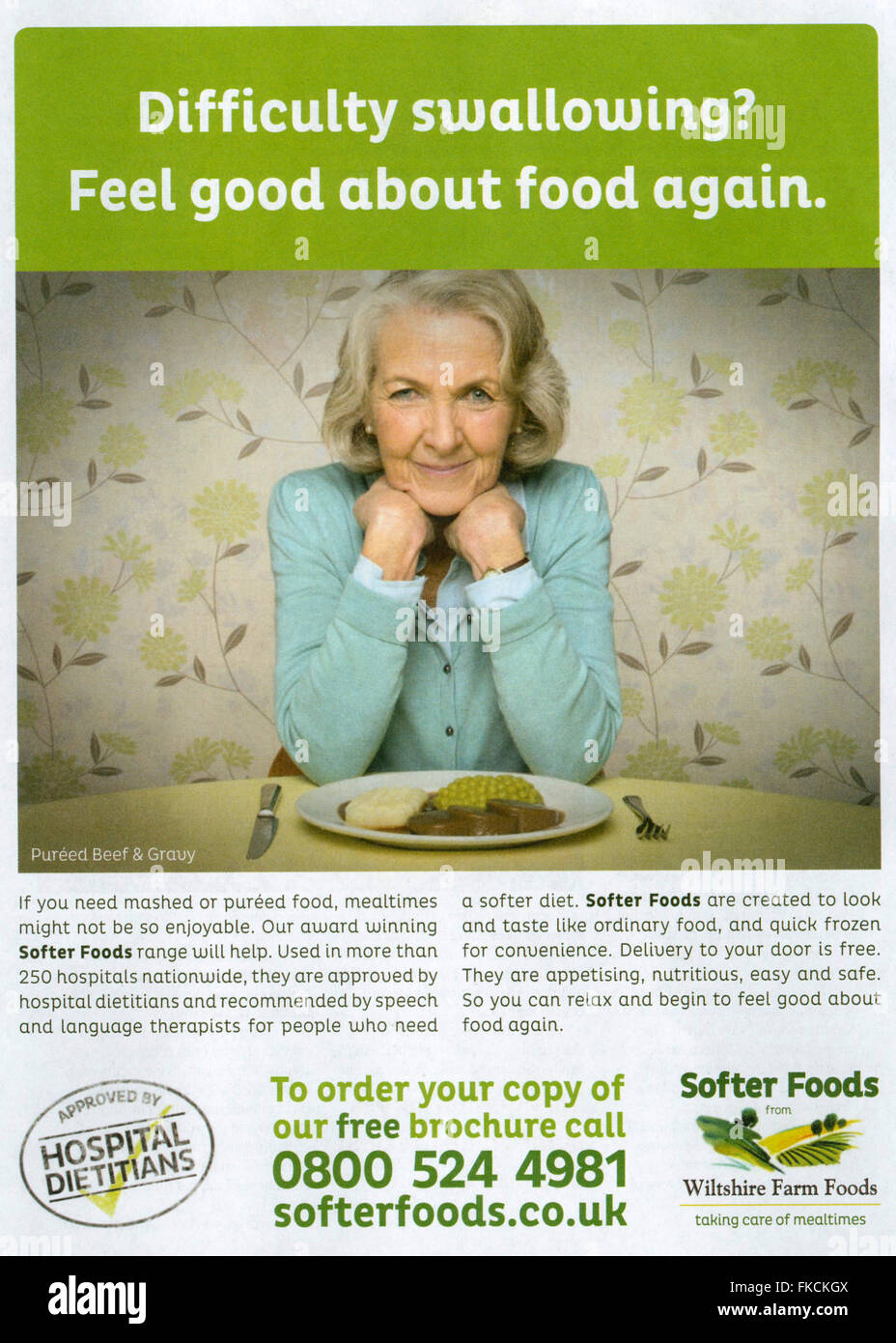 2010s UK Wiltshire Farm Foods Magazine Advert Stock Photo - Alamy