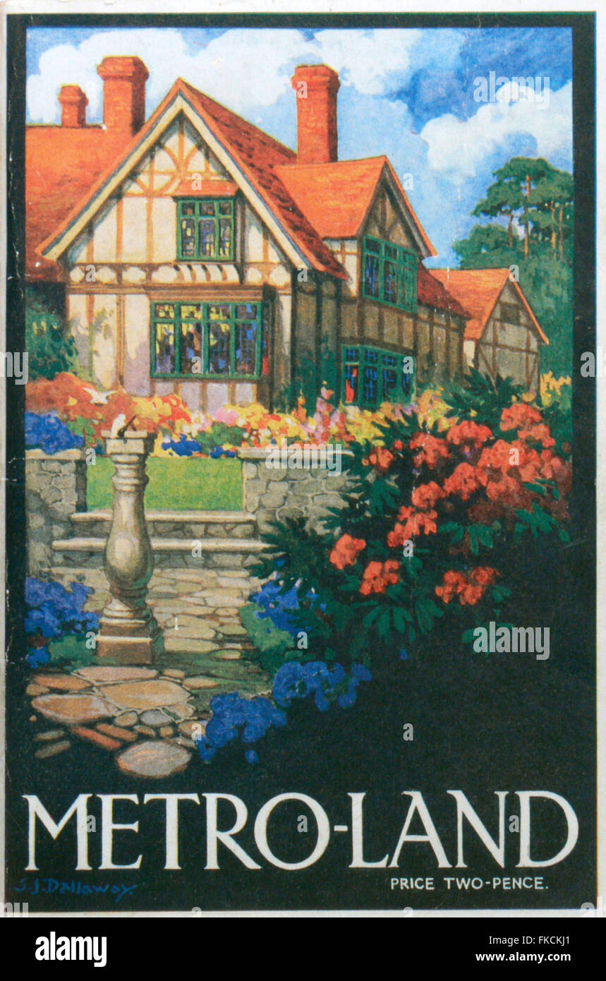 1920s UK Metro-Land Magazine Cover Stock Photo - Alamy