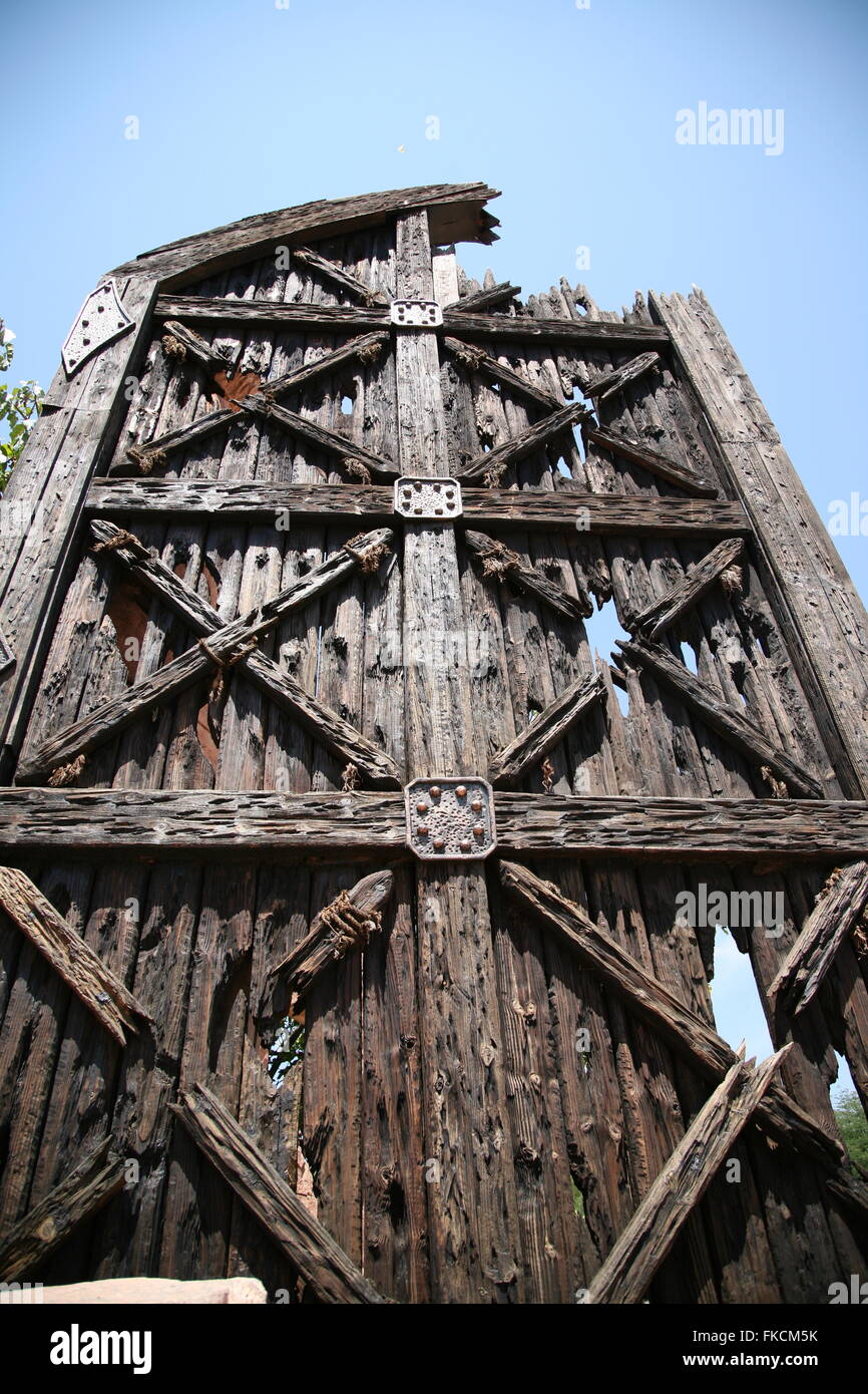 Rustic Wooden Door Stock Photo - Alamy