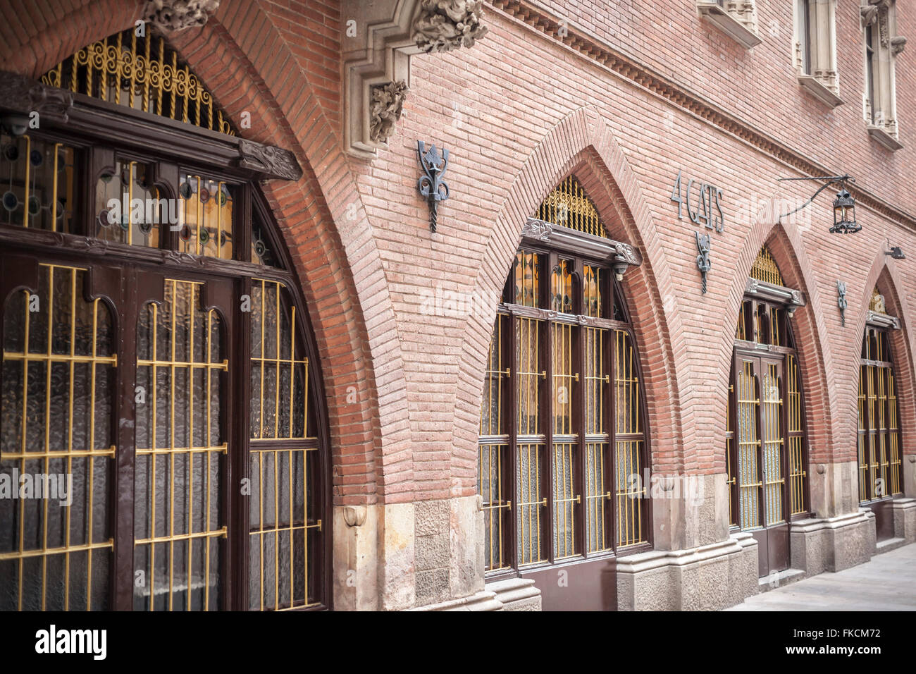 Els 4 Gats, modernist restaurant. Barcelona Stock Photo - Alamy