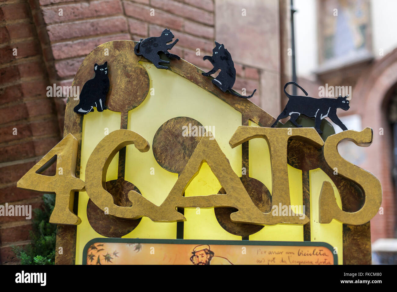 Els 4 Gats, modernist restaurant. Barcelona Stock Photo - Alamy