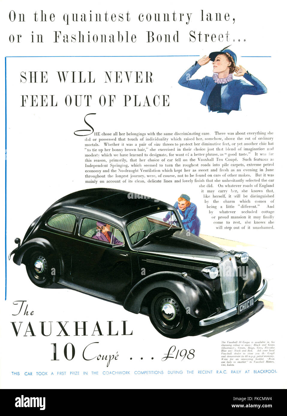 1930s UK Vauxhall Magazine Advert Stock Photo - Alamy