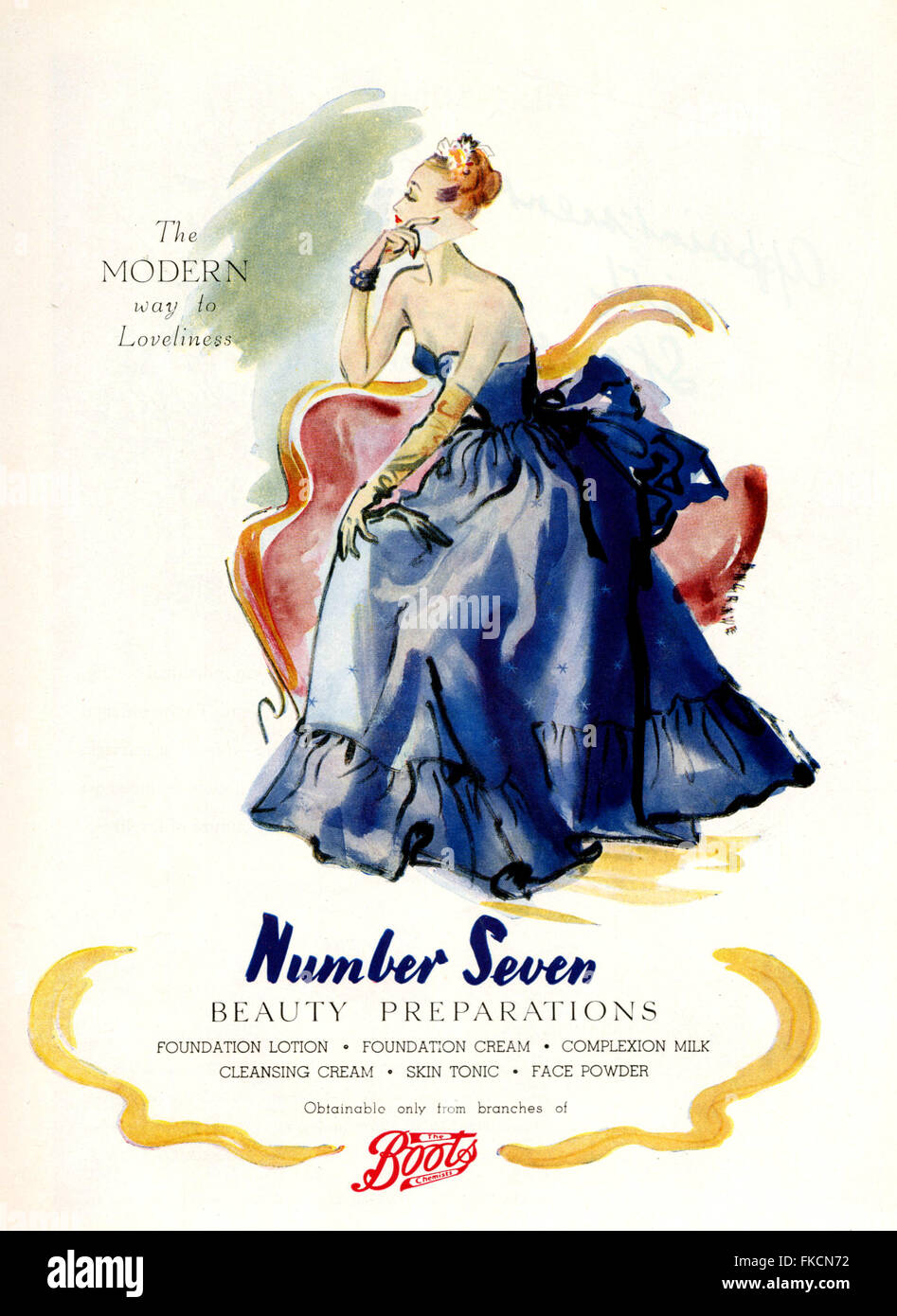 1940s UK Boots Magazine Advert Stock Photo - Alamy