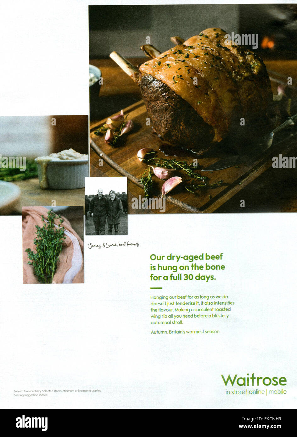 2010s UK Waitrose Magazine Advert Stock Photo - Alamy