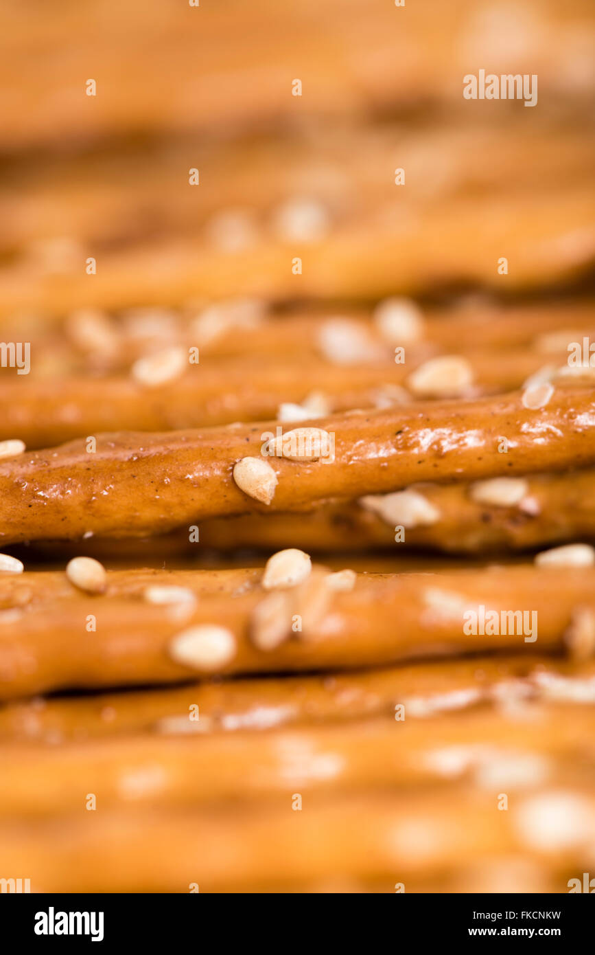 Sesame Sticks macro shot for use as background image or as texture ...