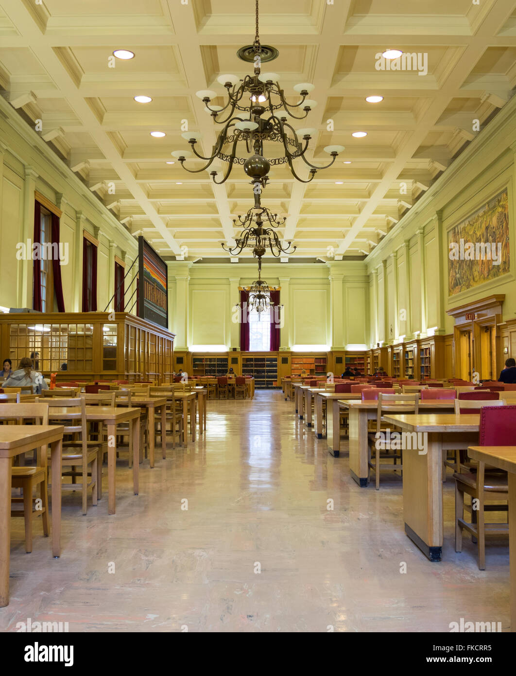 The grand Reading Room on the second floor of the Rutherford Library ...