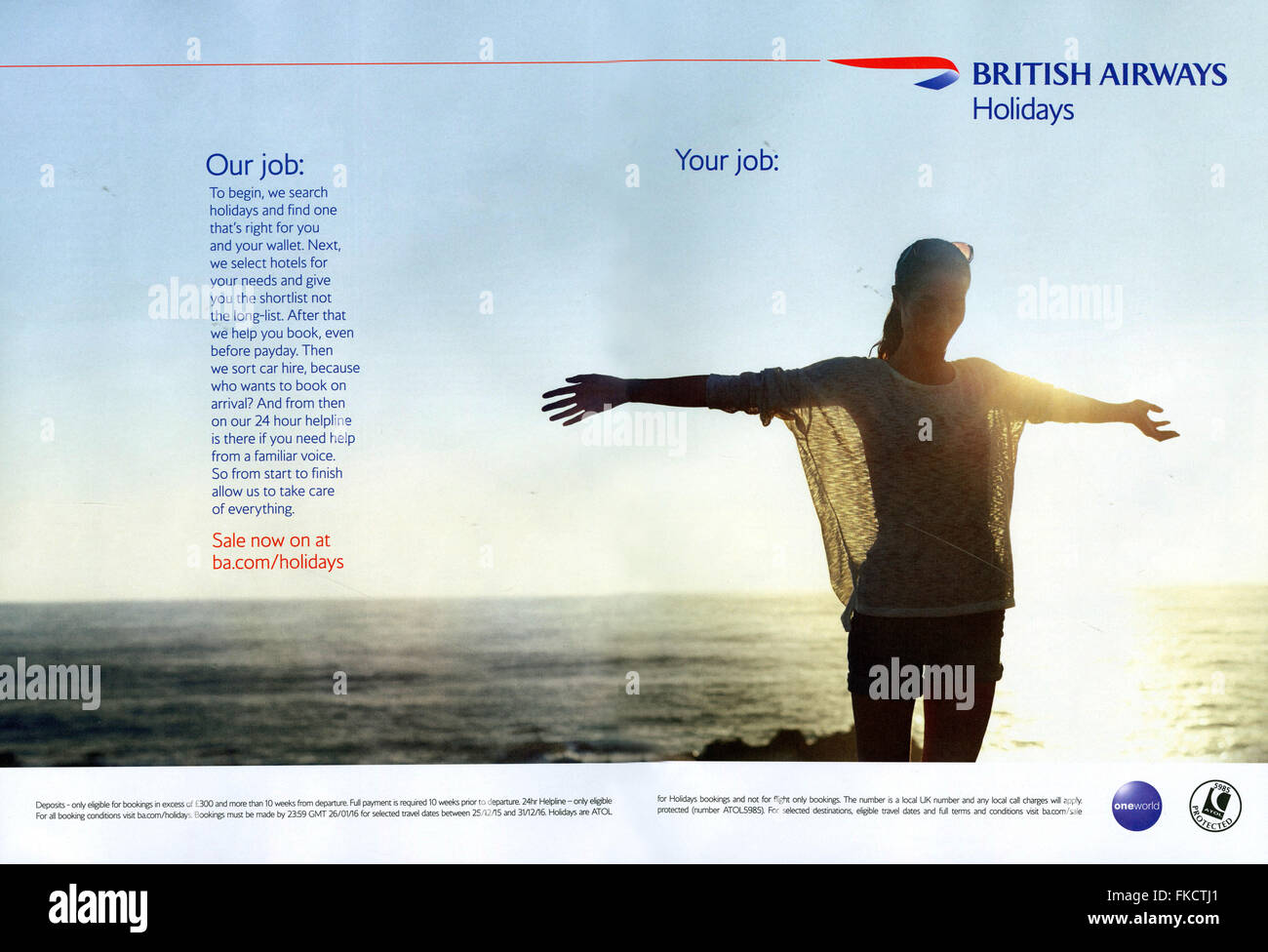 2010s UK British Airways Magazine Advert Stock Photo - Alamy
