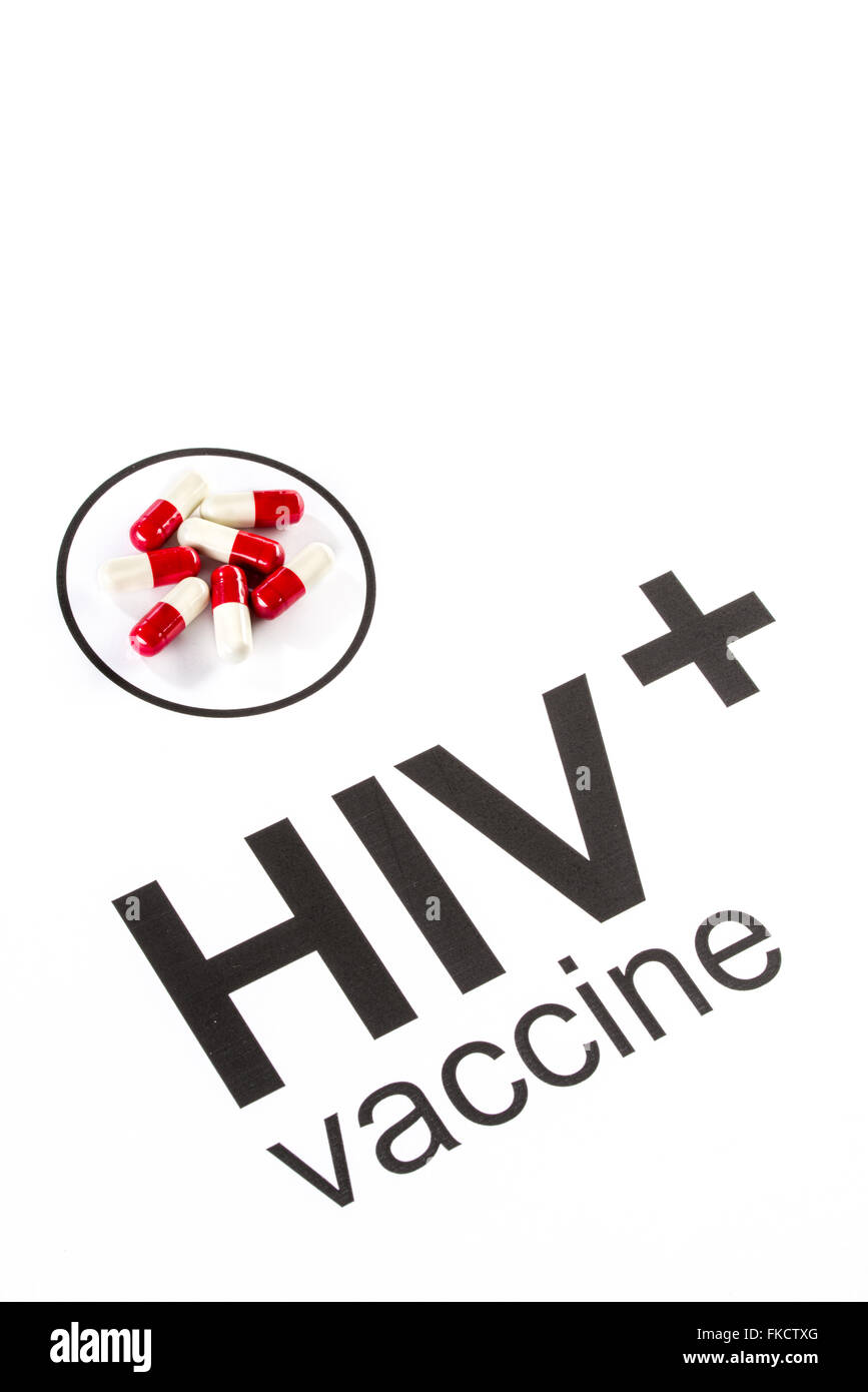 Science research by HIV Oral vaccine capsule, prevent aids Stock Photo ...