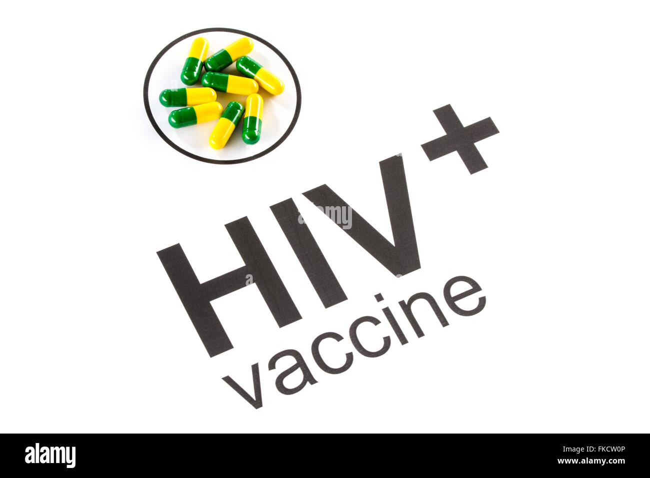 Science research by HIV Oral vaccine capsule, prevent aids Stock Photo ...