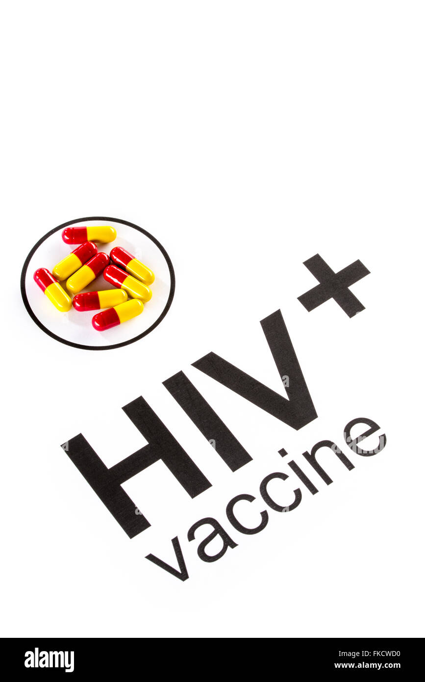 Science research by HIV Oral vaccine capsule, prevent aids Stock Photo ...