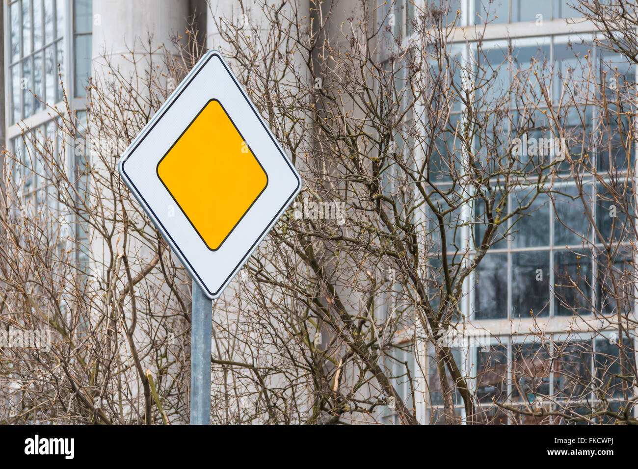 Priority road sign hi-res stock photography and images - Alamy