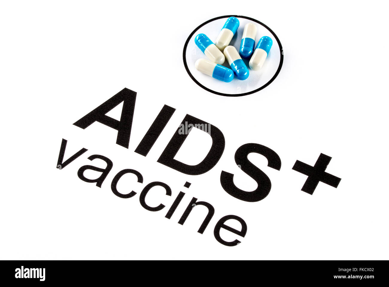Science research by AIDS Oral vaccine capsule, prevent HIV Stock Photo ...