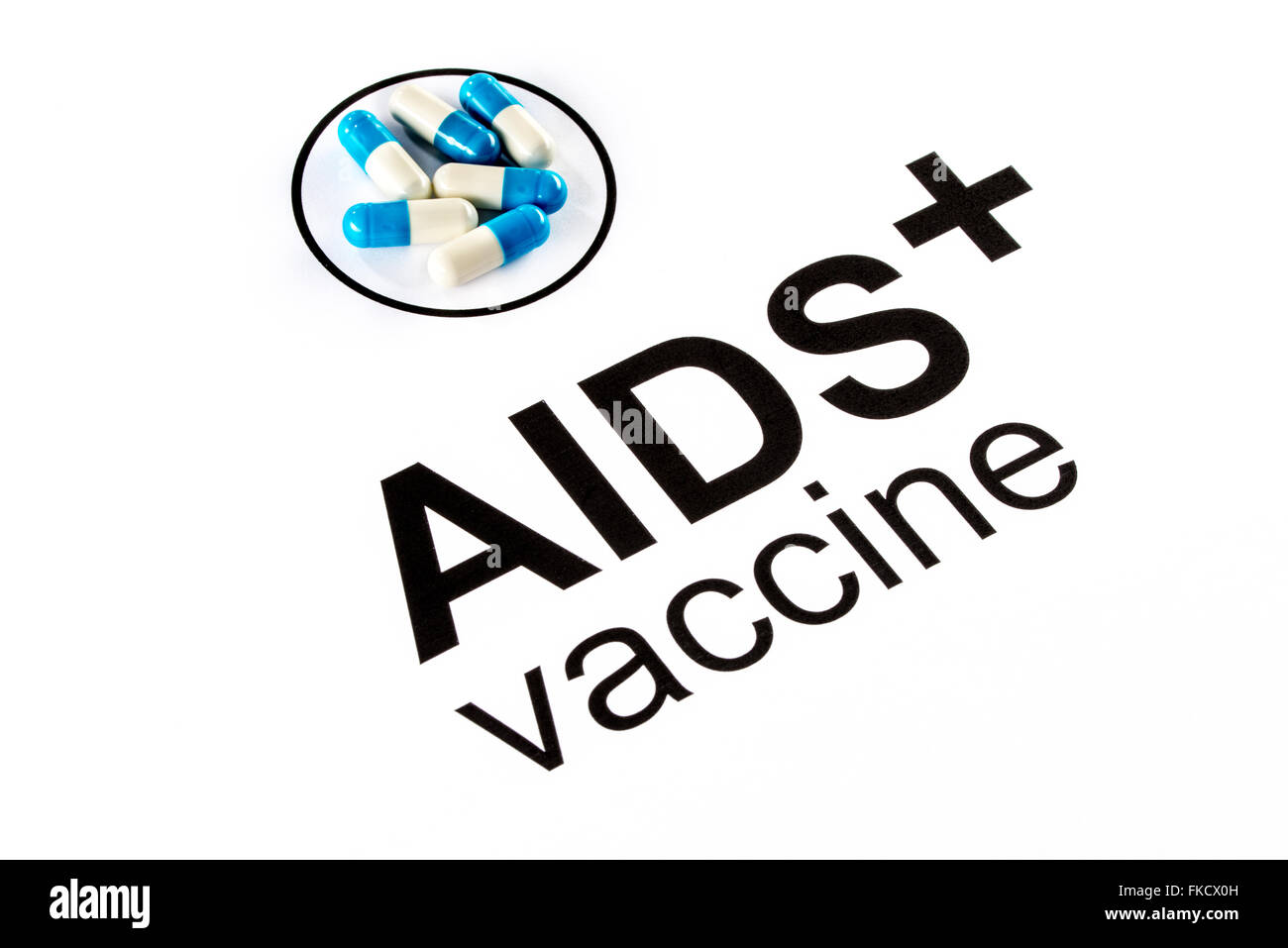 Science research by AIDS Oral vaccine capsule, prevent HIV Stock Photo ...