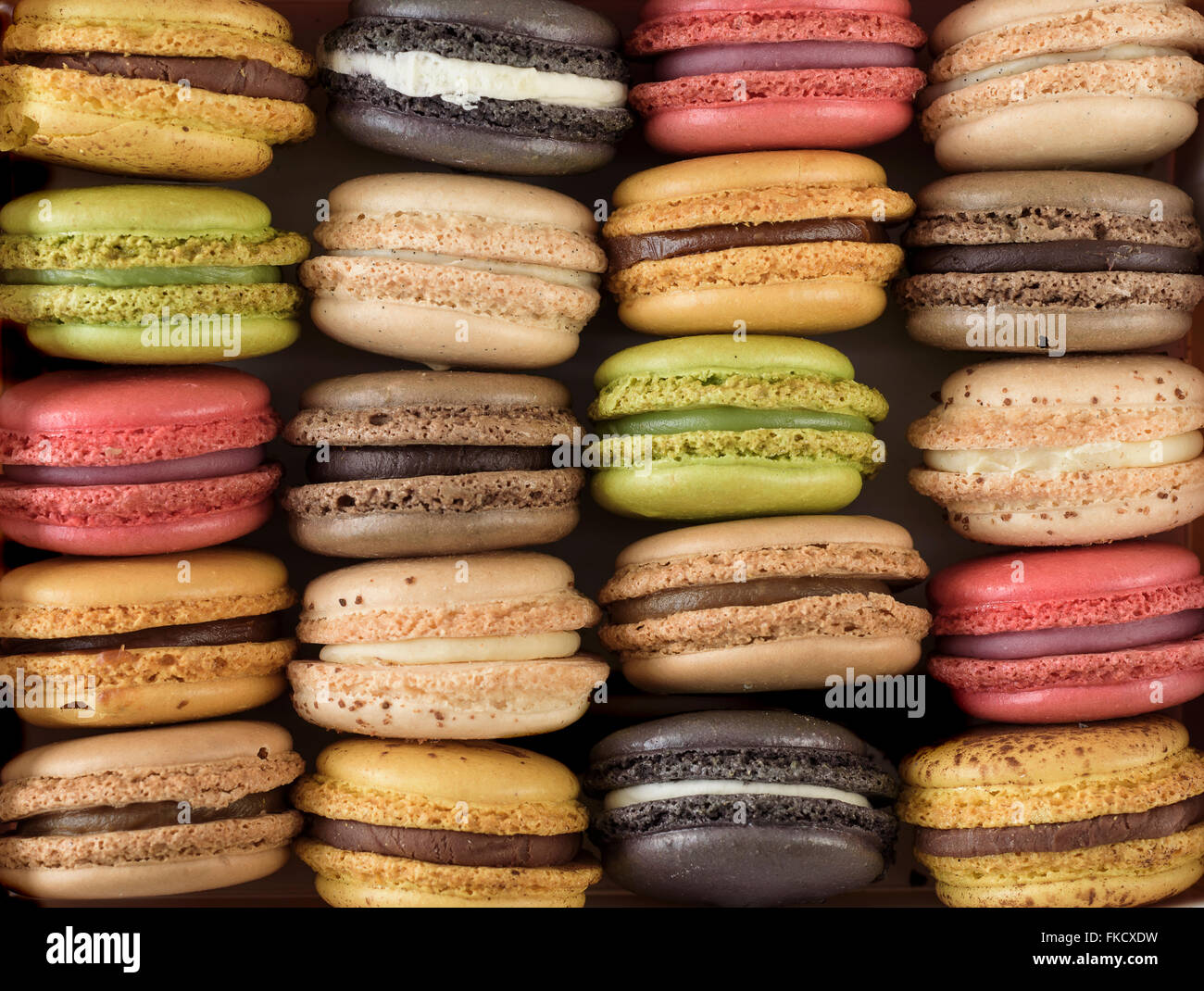 Multi colored macaroons Stock Photo - Alamy