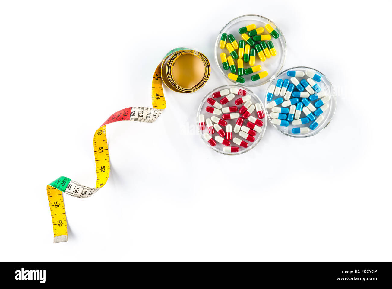 Measuring tape capsule Cut Out Stock Images & Pictures - Alamy