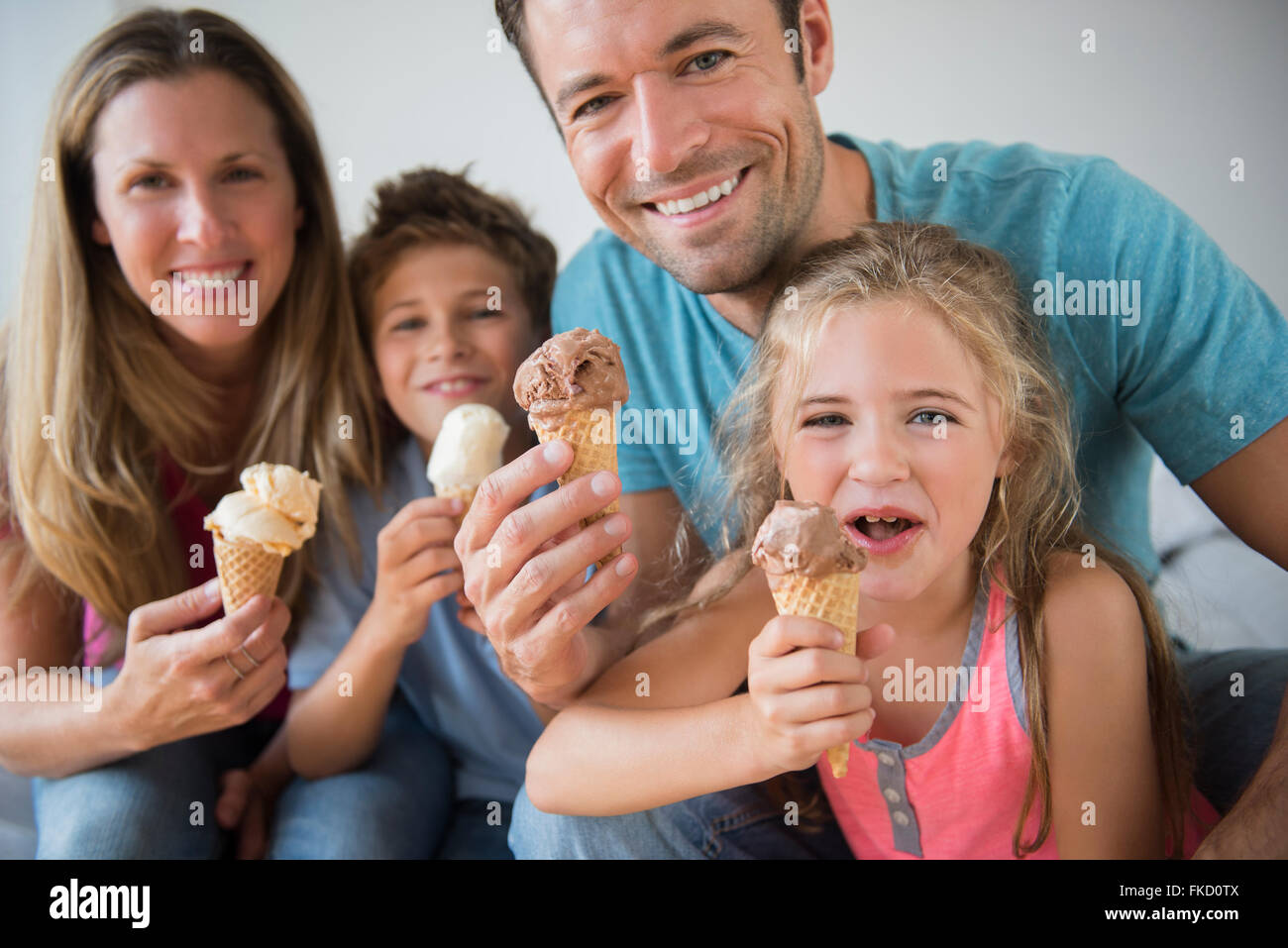 Family Eating Ice Cream