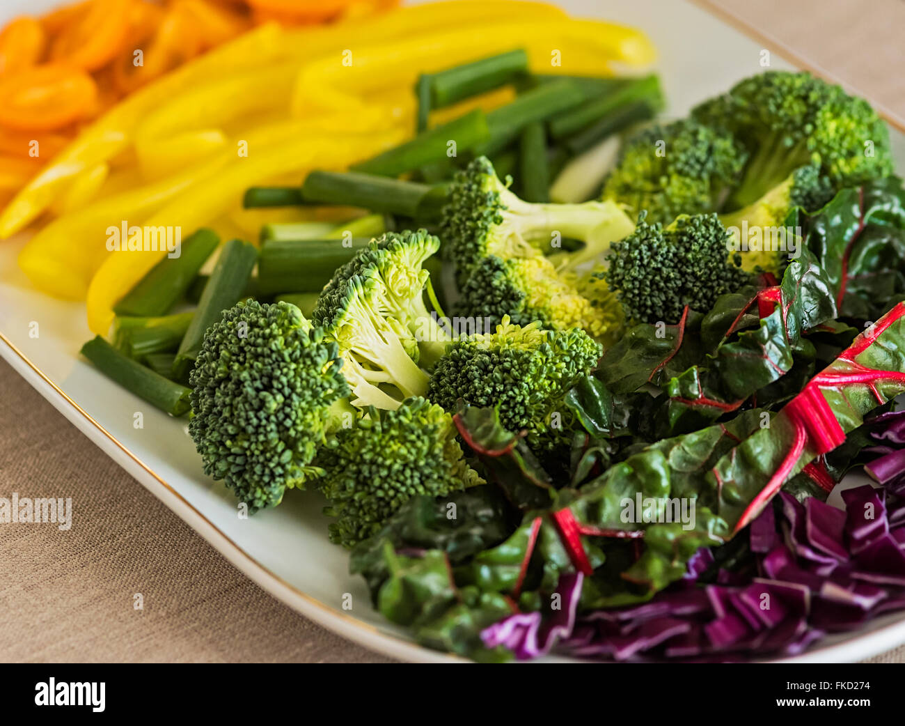 Vegetables on plate Stock Photo - Alamy
