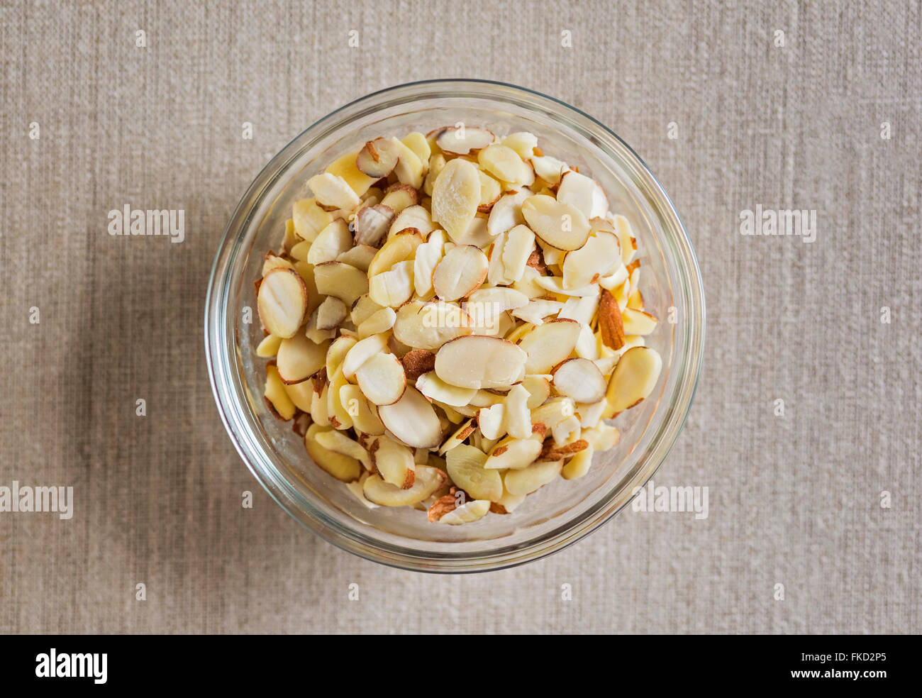 Almonds in bowl Stock Photo - Alamy