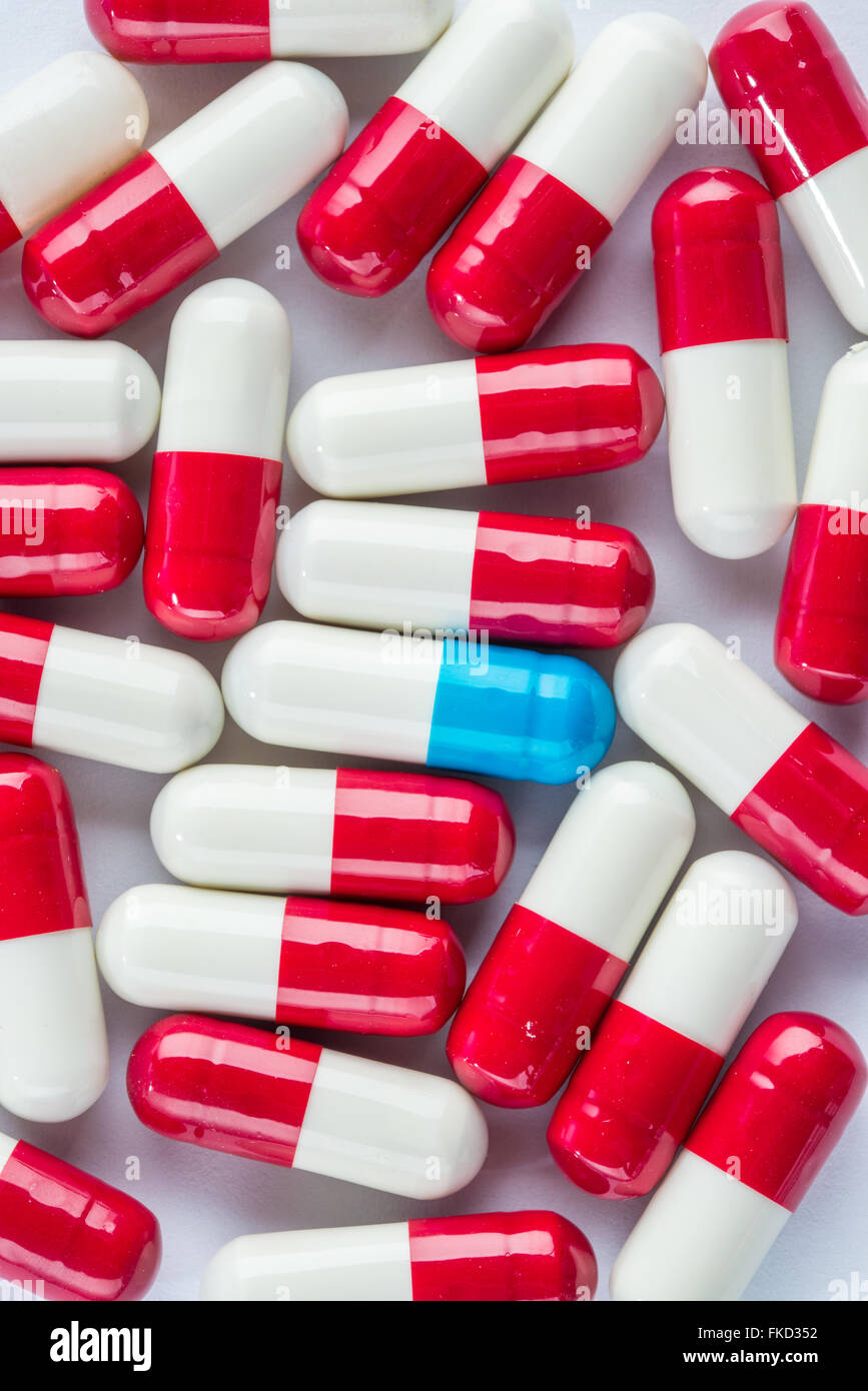 blue capsules and red capsules, illness medication cure pharmaceutical ...