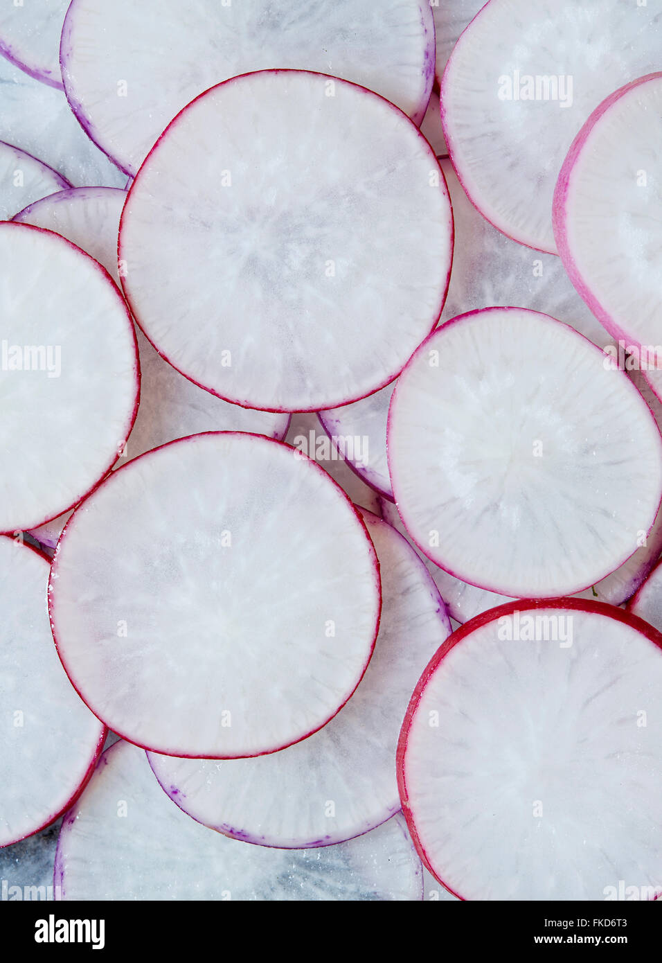 White slices of radish Stock Photo - Alamy