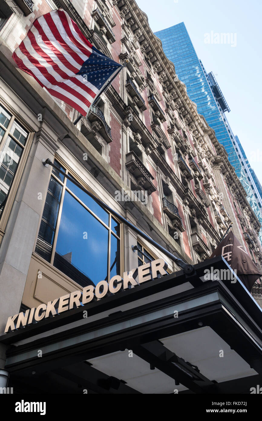 Knickerbocker hotel front entrance sign hi-res stock photography and ...
