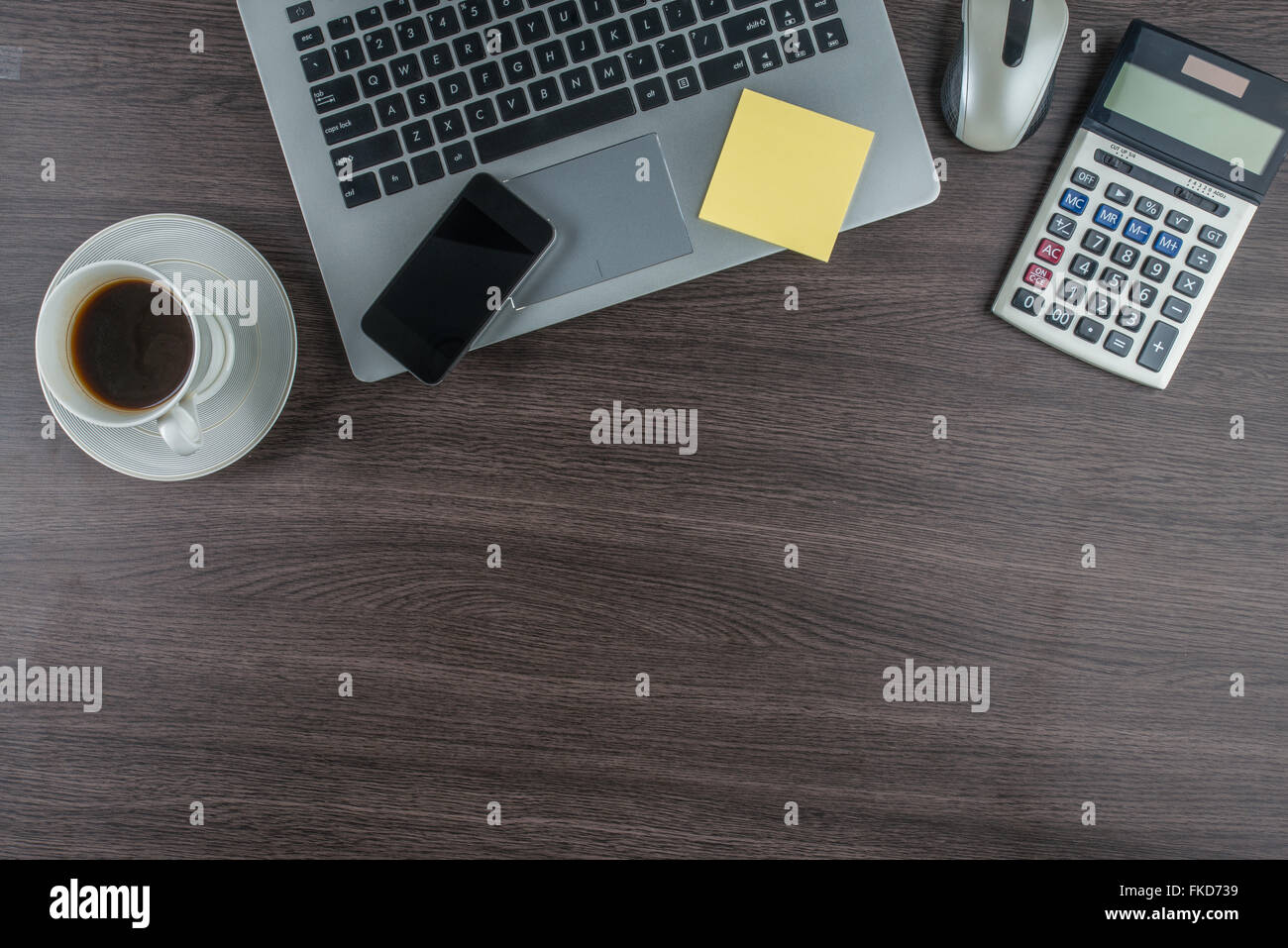 Coffee cup laptop mobile phone hi-res stock photography and images - Alamy