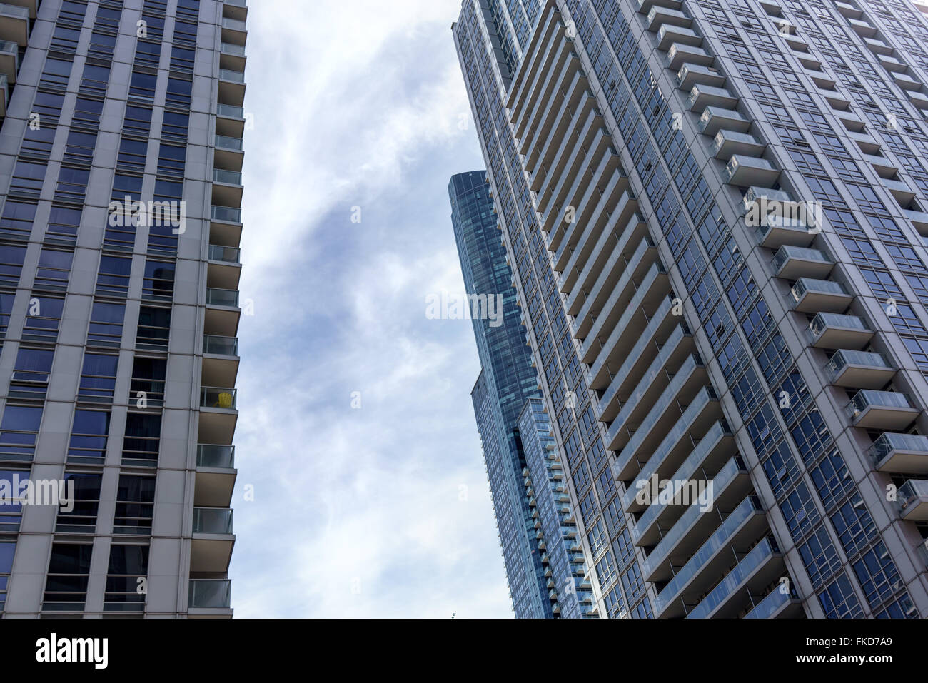 Low angle view of office buildings, Toronto, Ontario, Canada Stock ...