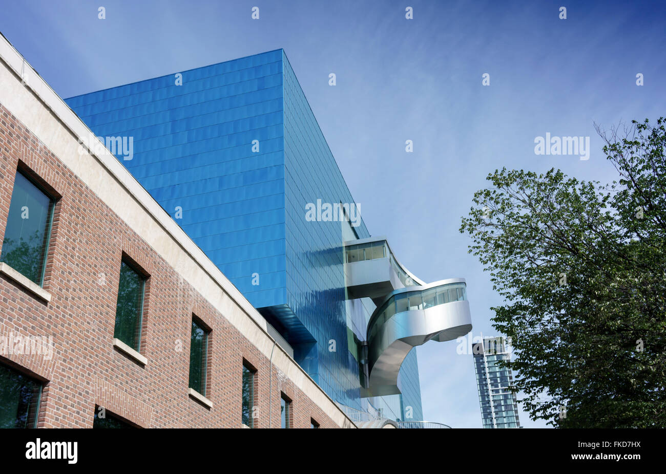 Outside staircase at art gallery, Toronto, Ontario, Canada Stock Photo ...