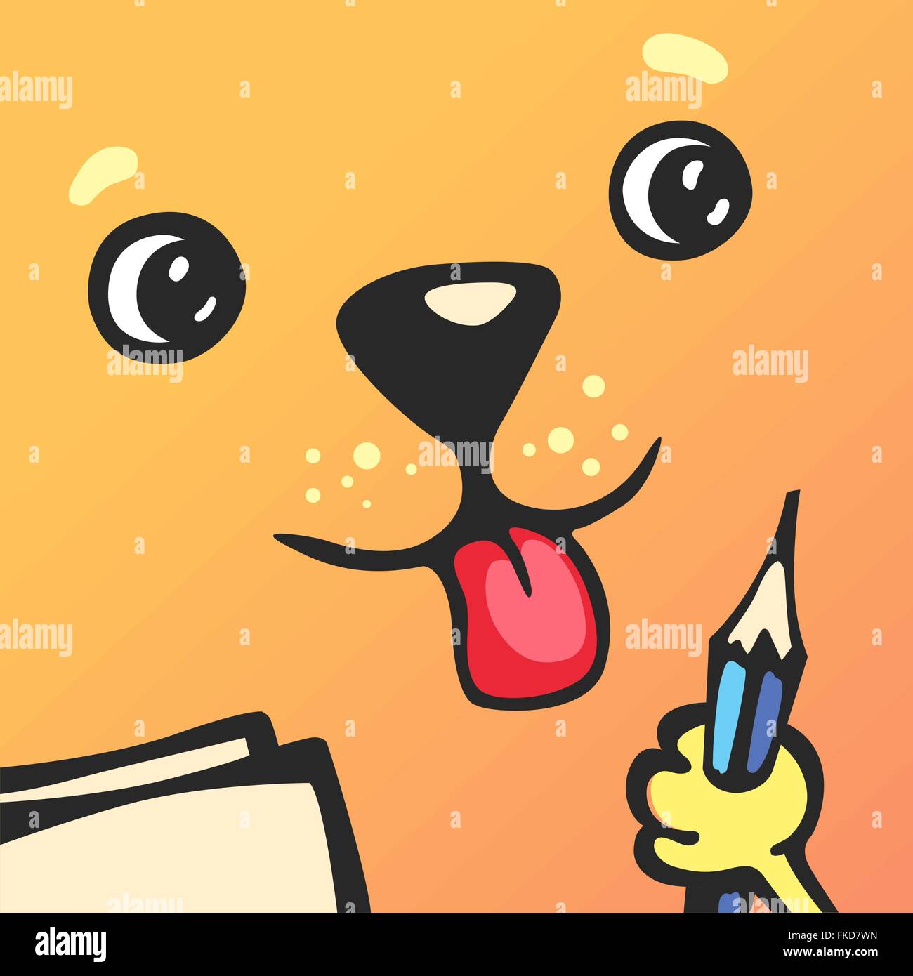 Cartoon character square dog hi-res stock photography and images - Alamy