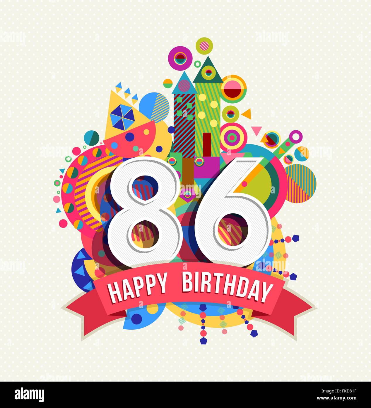 Happy Birthday eighty six 86 year, fun celebration anniversary greeting ...