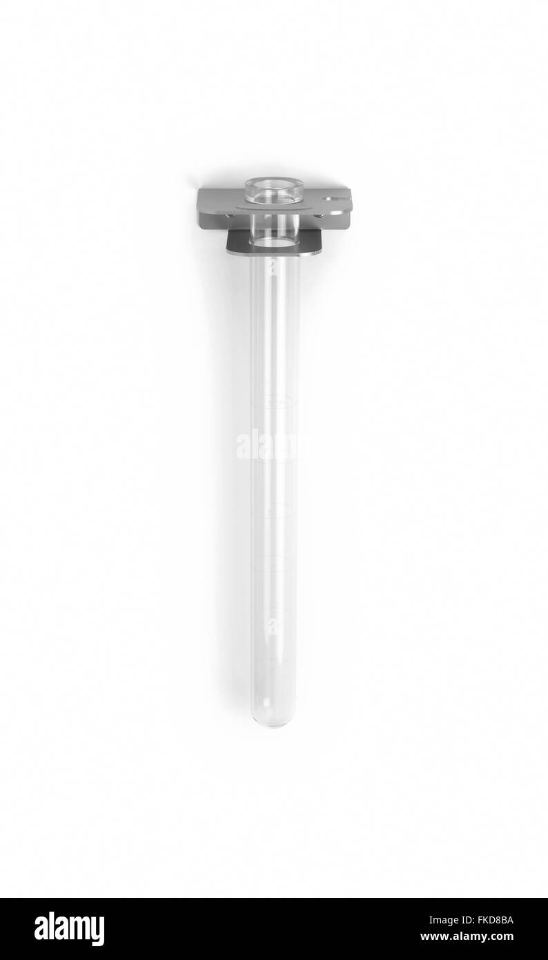 Test tube isolated on white with shadow. Vertical Stock Photo - Alamy