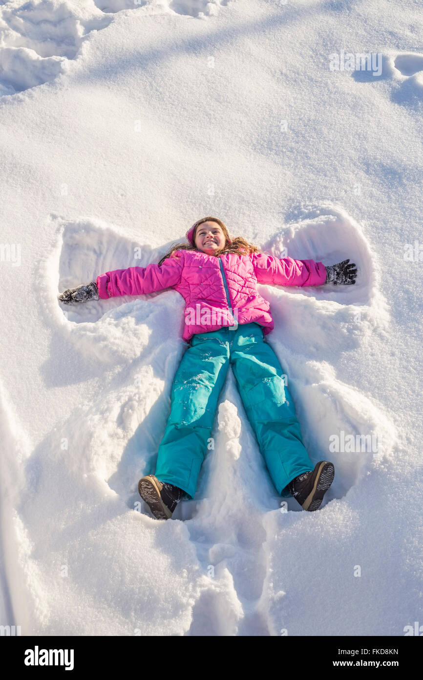 Fun in snow angel hi-res stock photography and images - Alamy