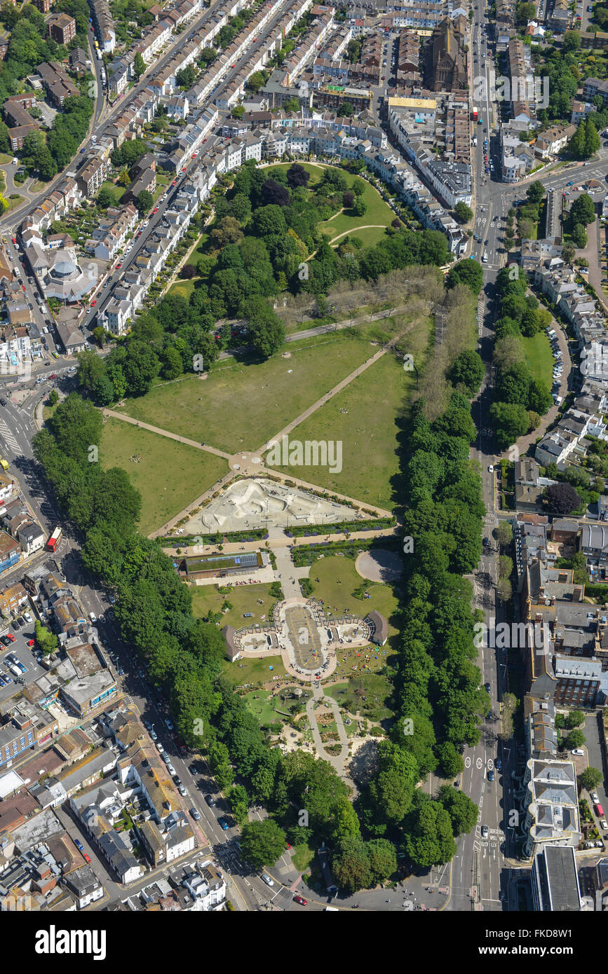 An aerial view of The Level in Brighton, a park close to the City ...