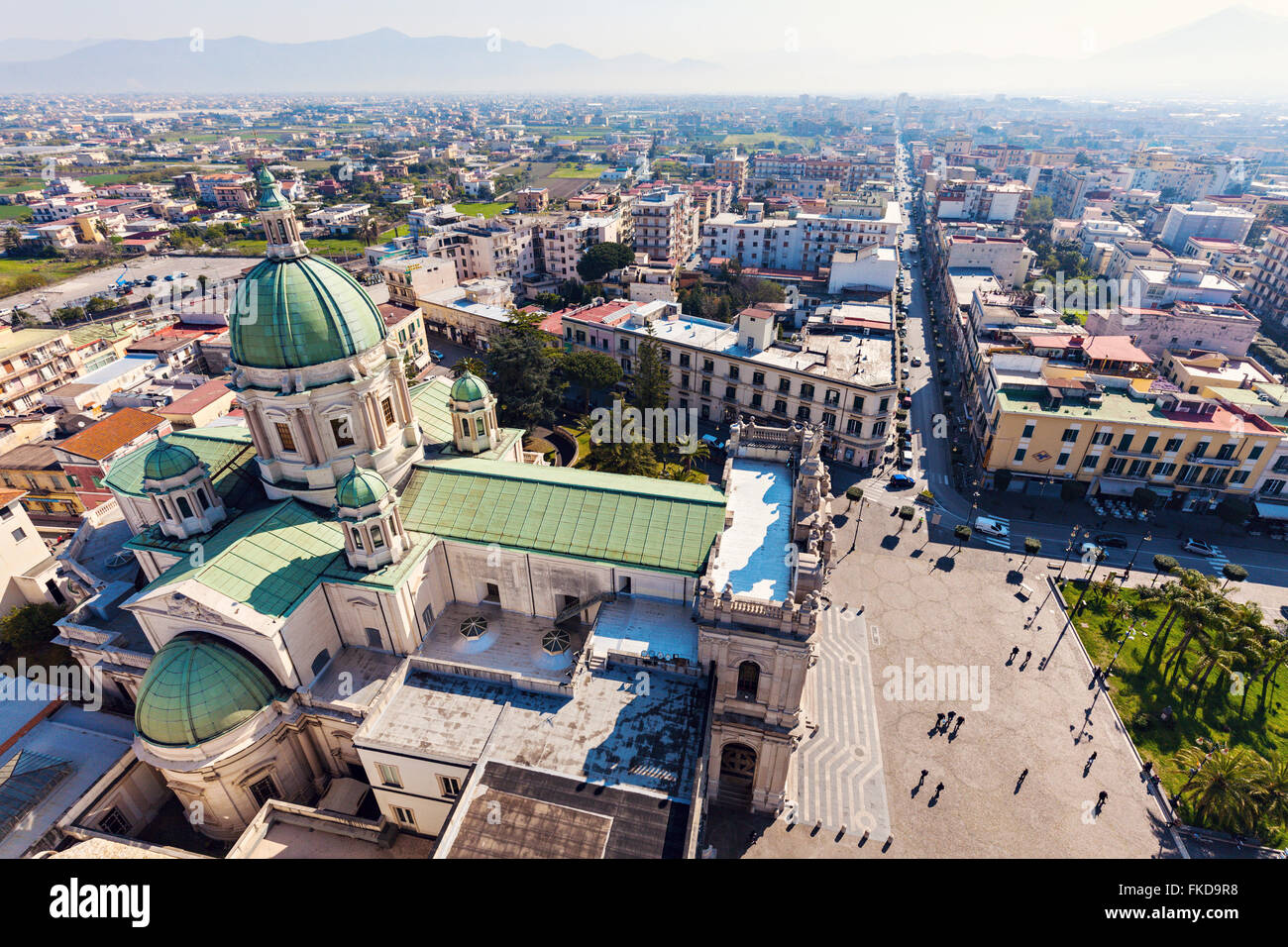 Elevated view of Shrine of Virgin of Rosary of Pompeii Stock Photo - Alamy