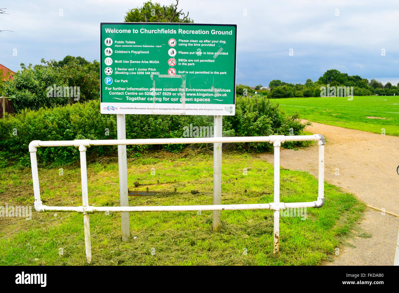 Recreation ground sign hi-res stock photography and images - Alamy