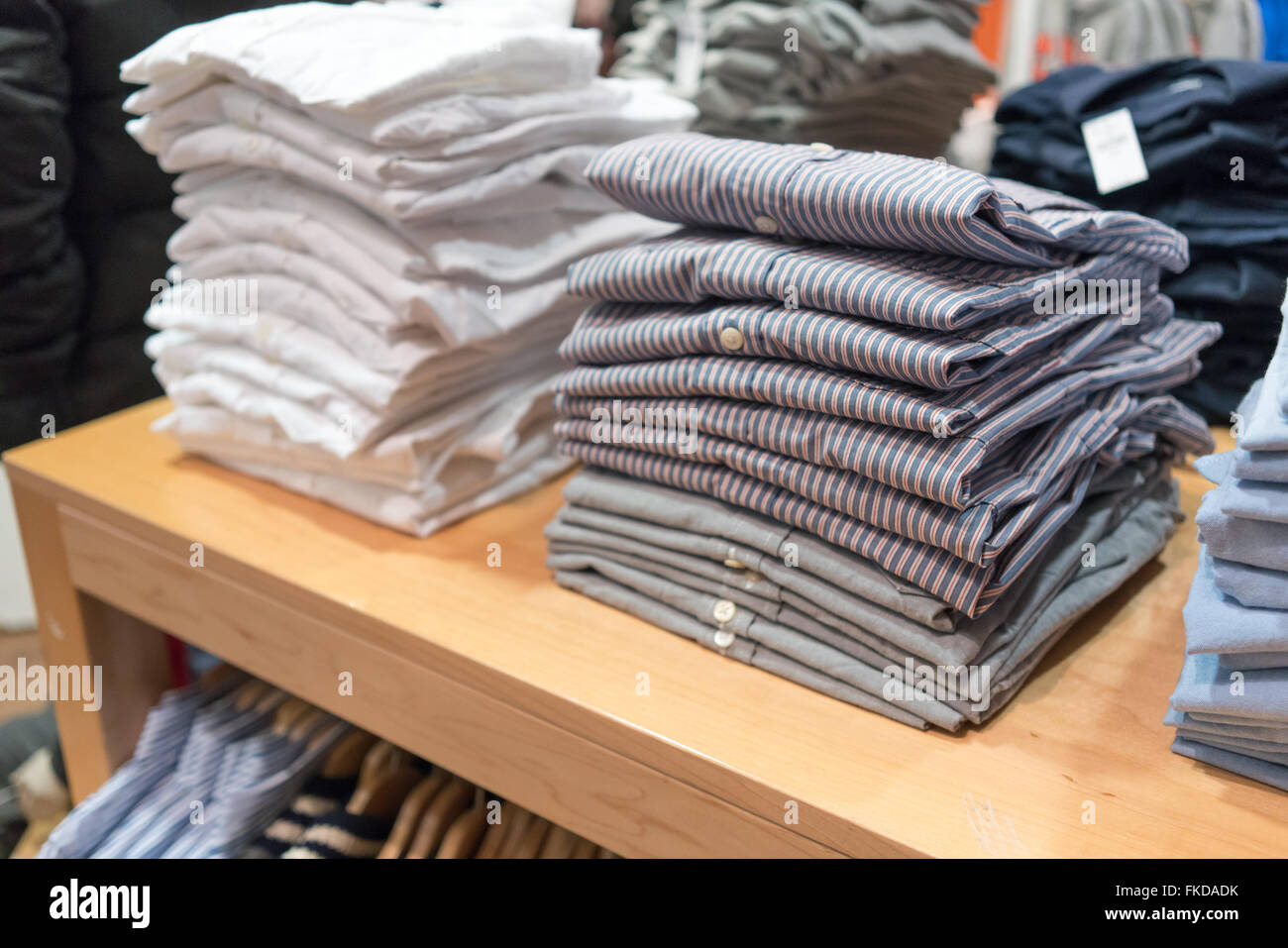 Clothing stacks hi-res stock photography and images - Alamy