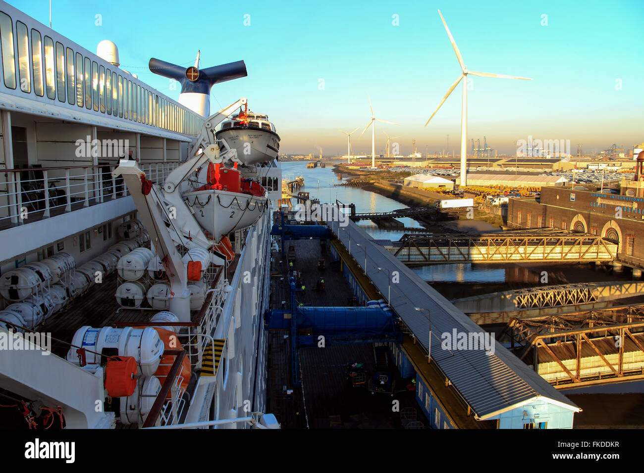 Cruise ship berthed at London International Cruise Terminal, Tilbury ...