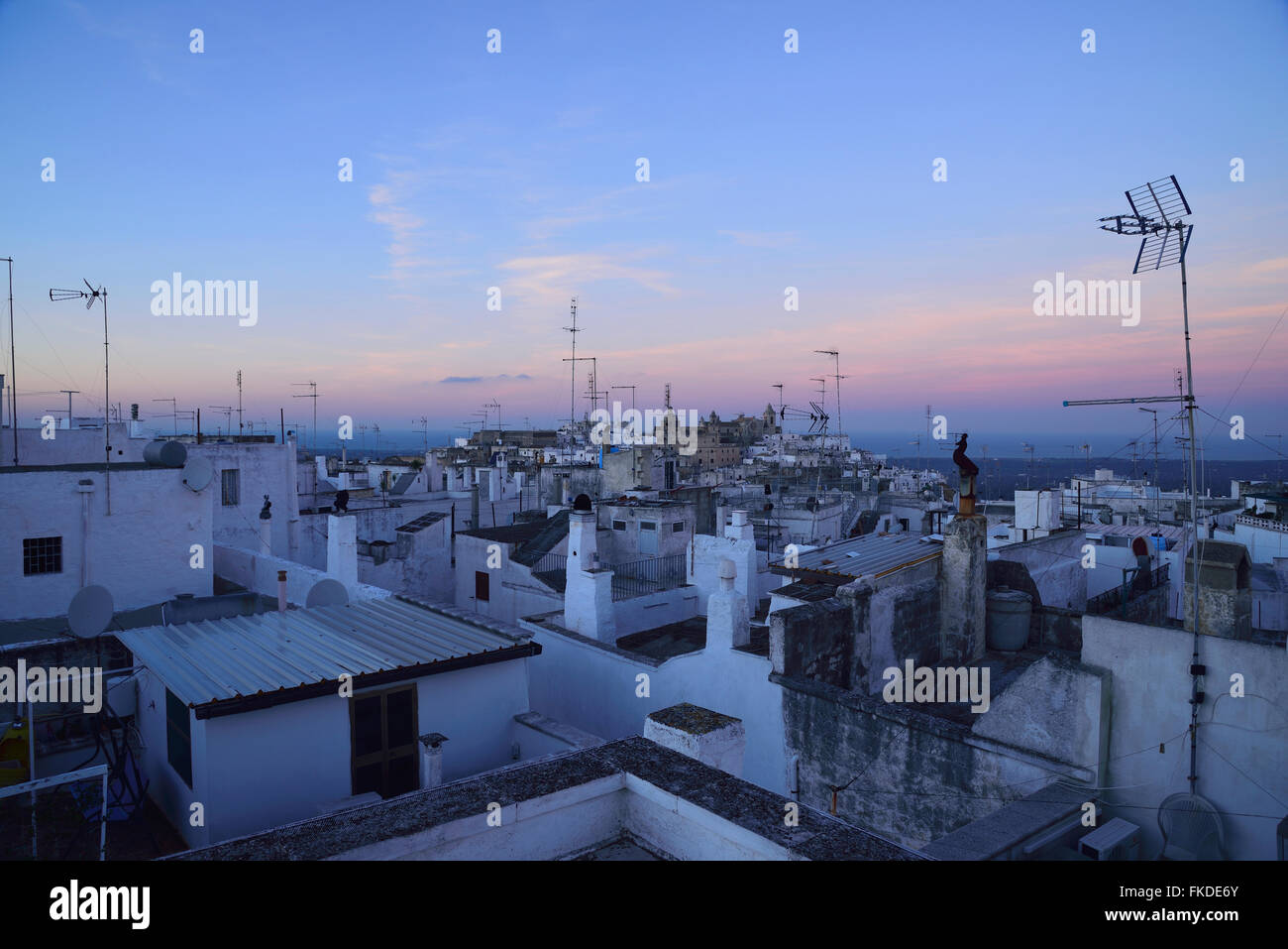 Townscape at dusk Stock Photo - Alamy