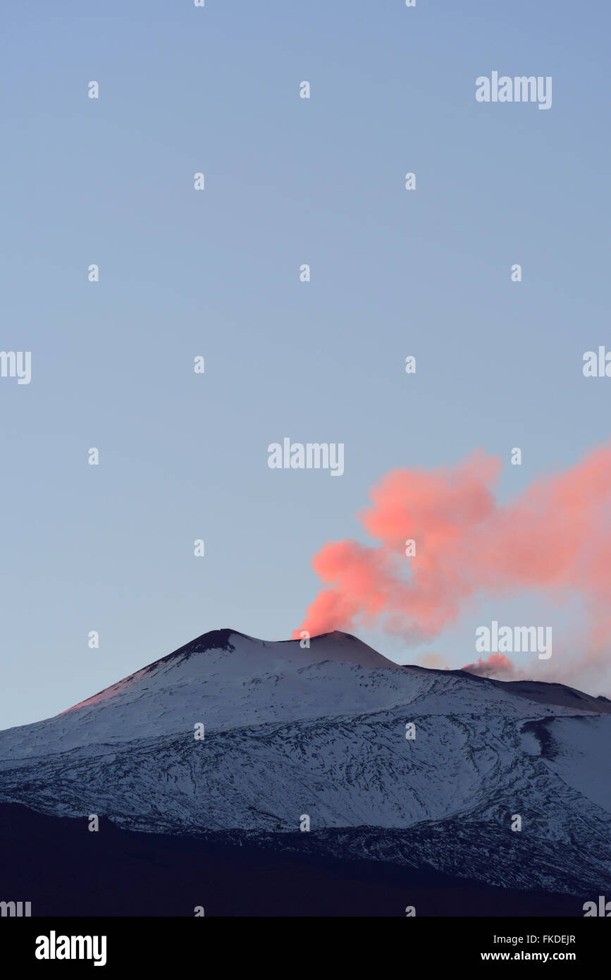 Smoke above Mt Etna Stock Photo - Alamy