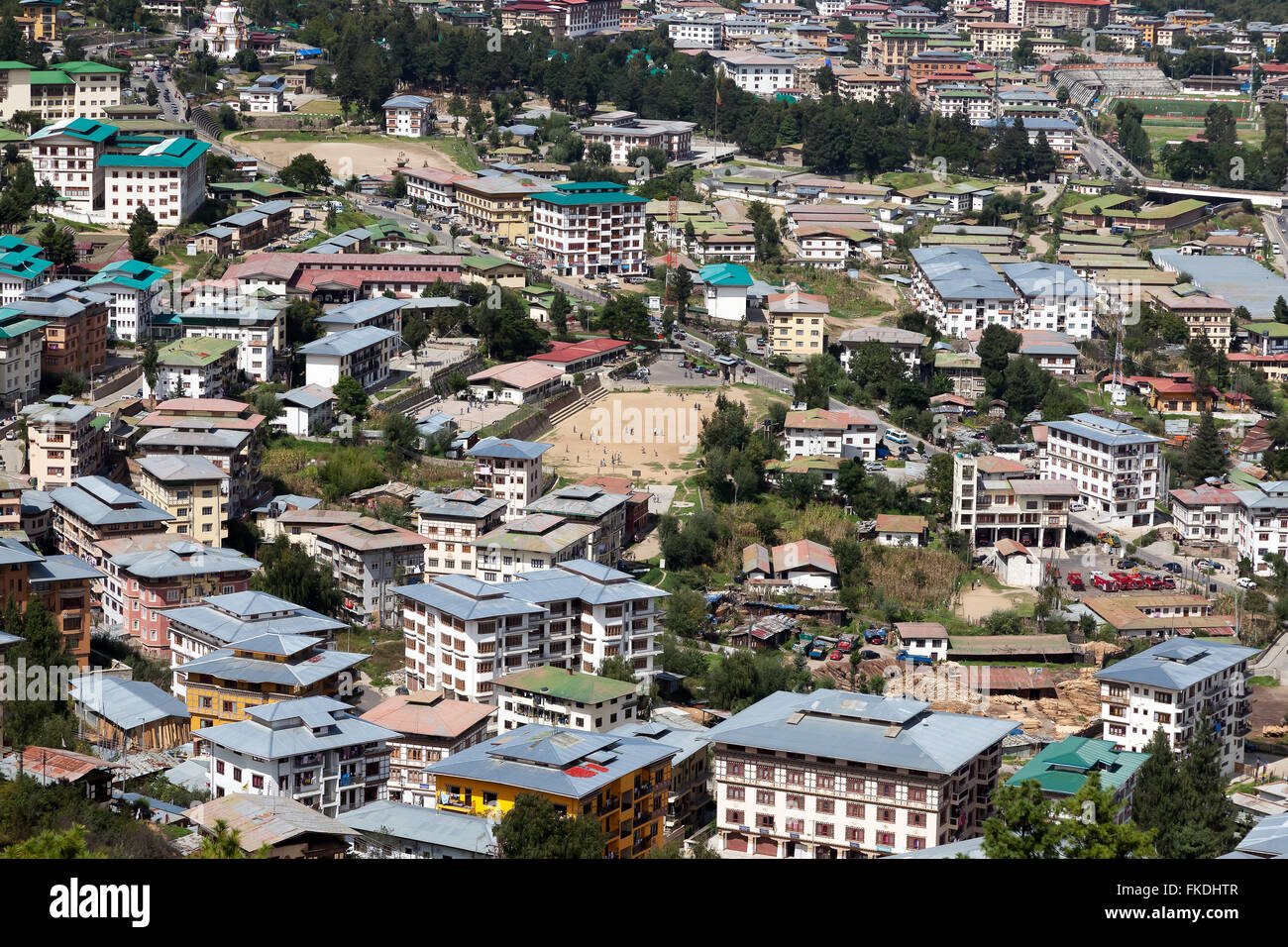 Aerial view of Thimphu, capital of Bhutan Stock Photo - Alamy