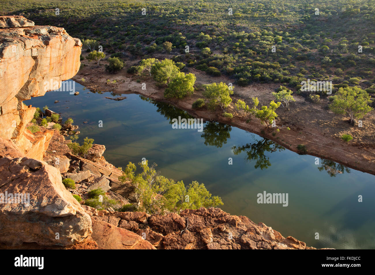the Murchison River gorge from Hawk's Head lookout, Kalbarri National ...