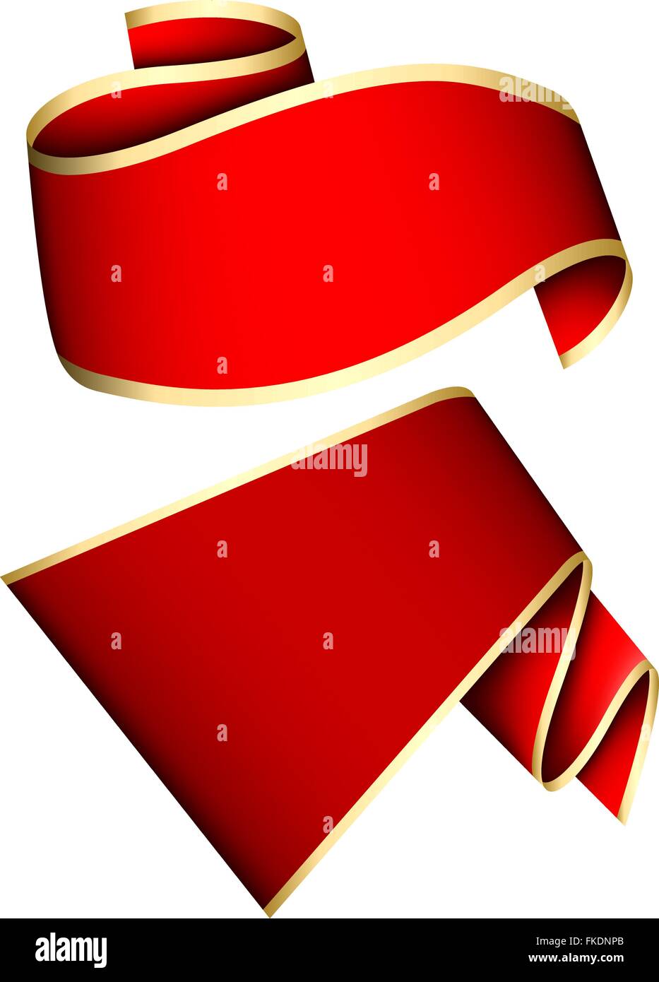 Red ribbon set Stock Vector Image & Art - Alamy